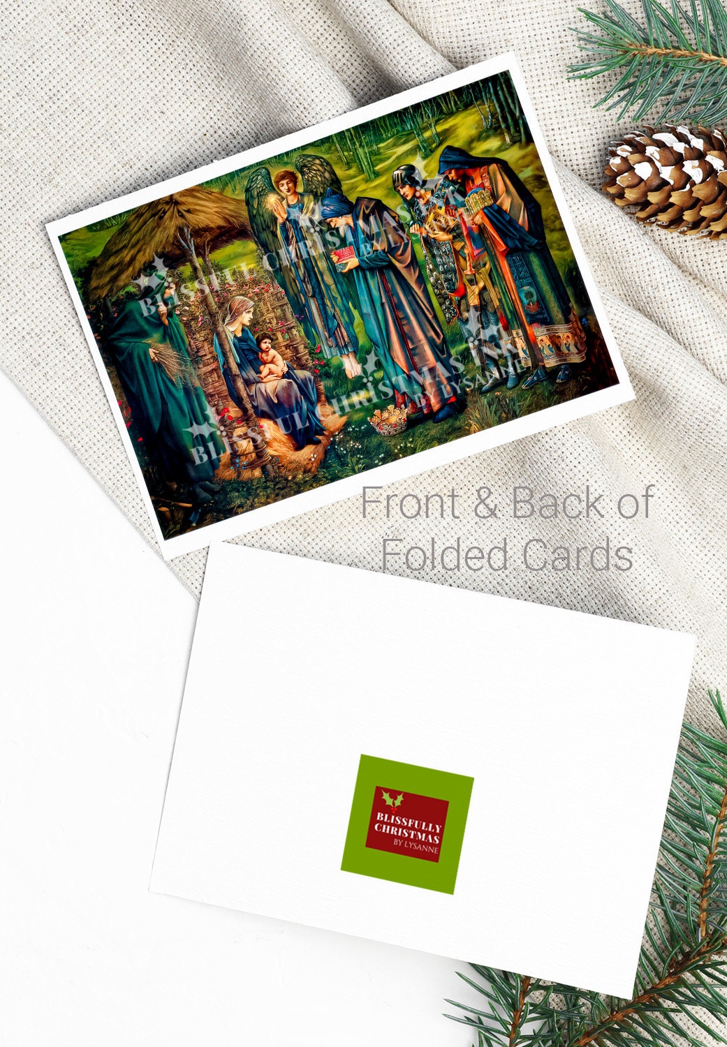 Nativity Scene Christmas Card Set, Christian Christmas Cards, Religious ...