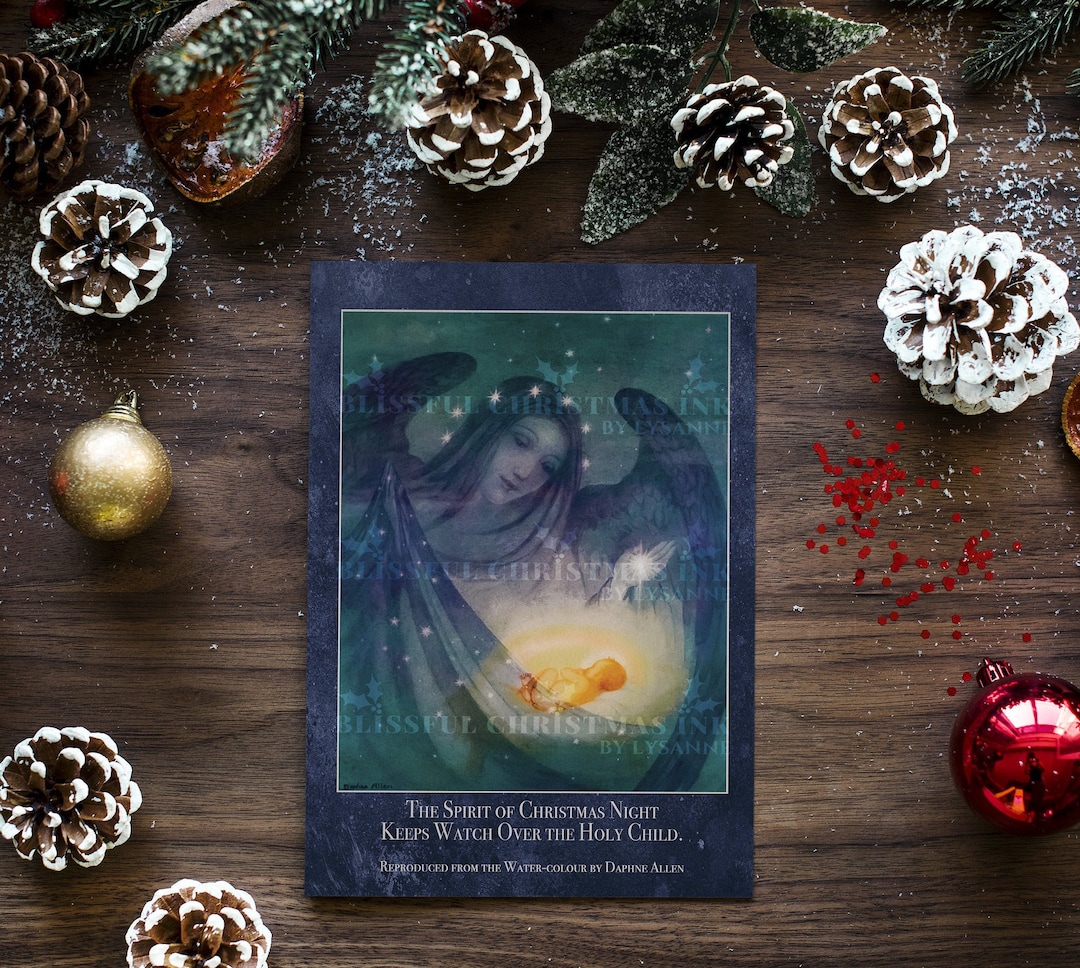 Baby Jesus Christmas Card Set, Catholic Cards, Angel Christmas Cards ...