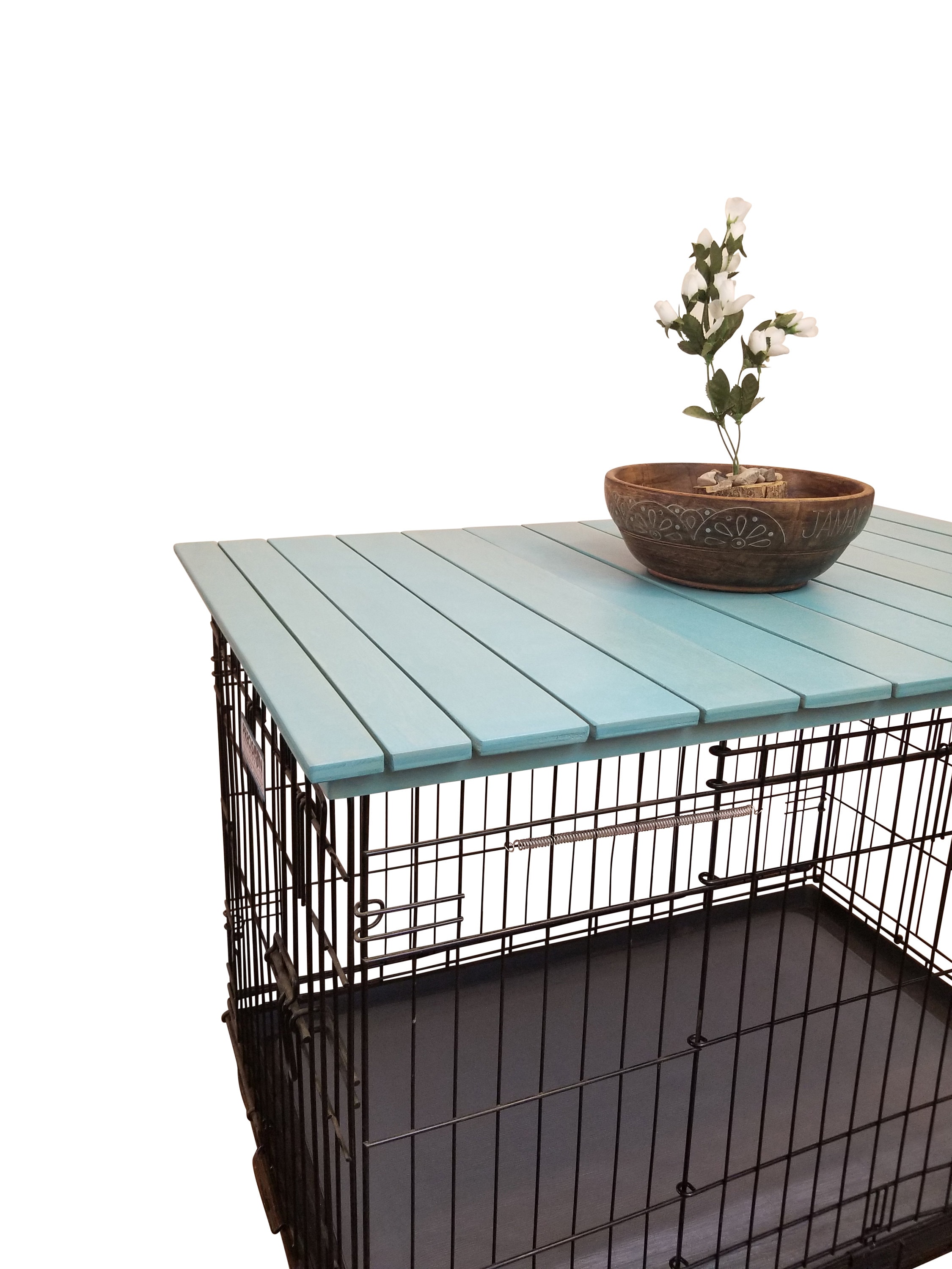 Dog Crate Topper Safety Lip Included Kennel Wood Table Top - Etsy