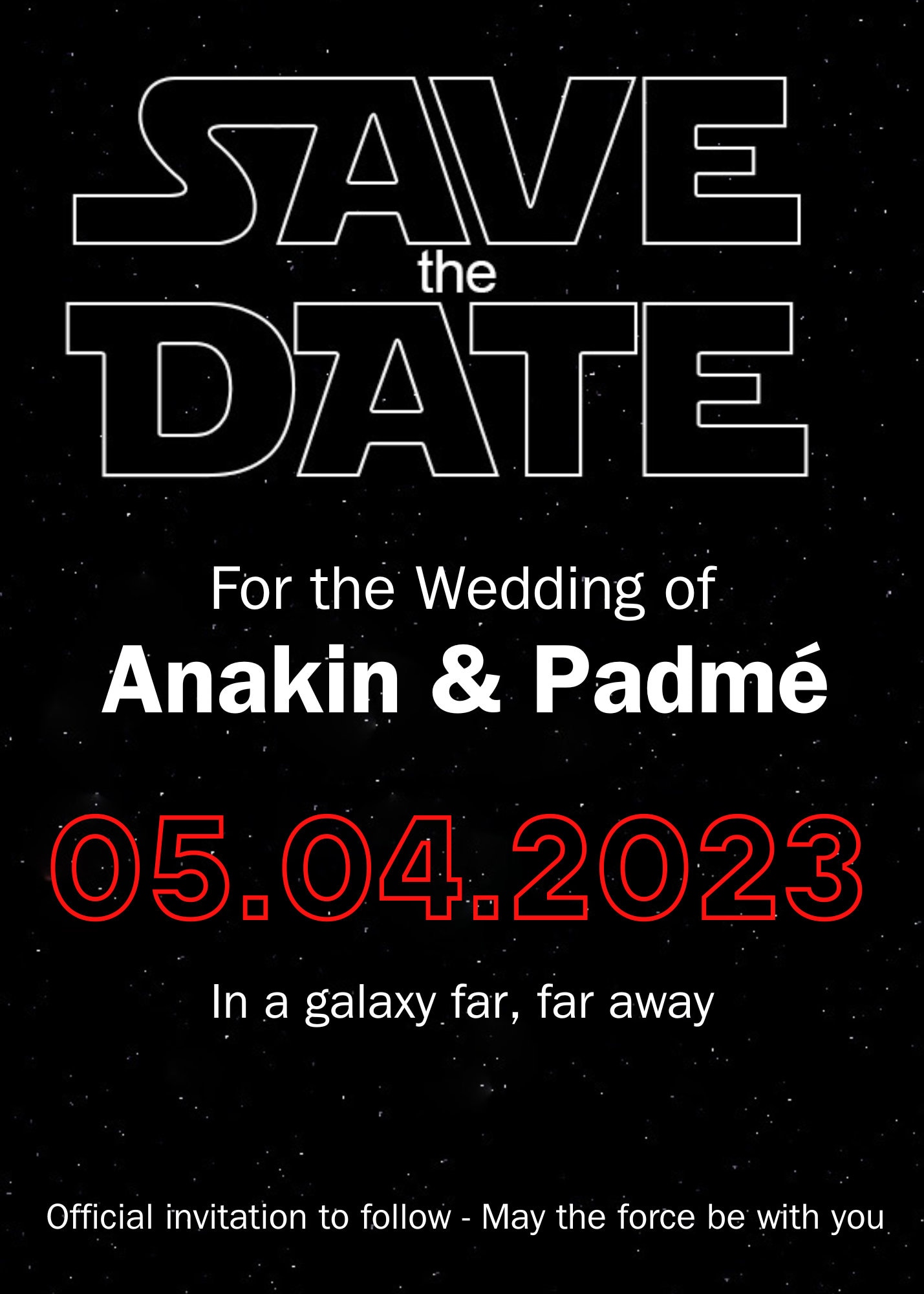 Star Wars Save The Date