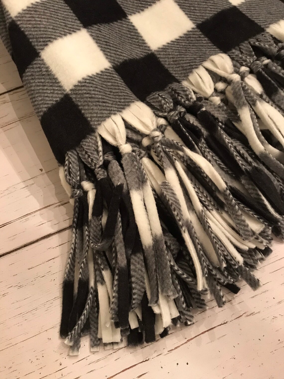 Fleece Blanket/throw With Fringe Buffalo Plaid Buffalo - Etsy
