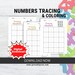 Printable Numbers Tracing | Coloring Book Printable | Numbers Tracing ...