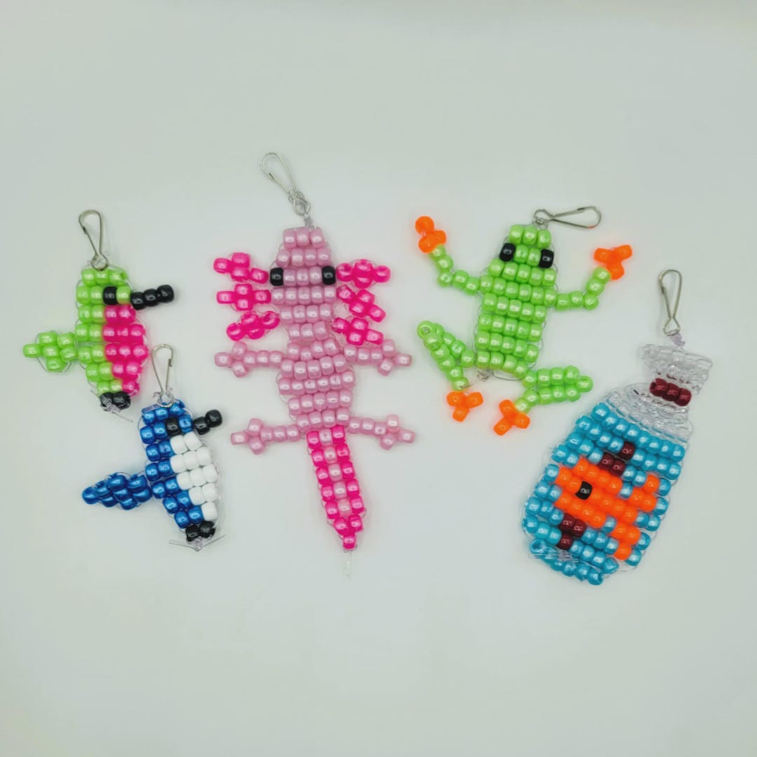 Bead Pattern - Pony Bead Pet PATTERN ONLY - Axolotl Bead Craft ...