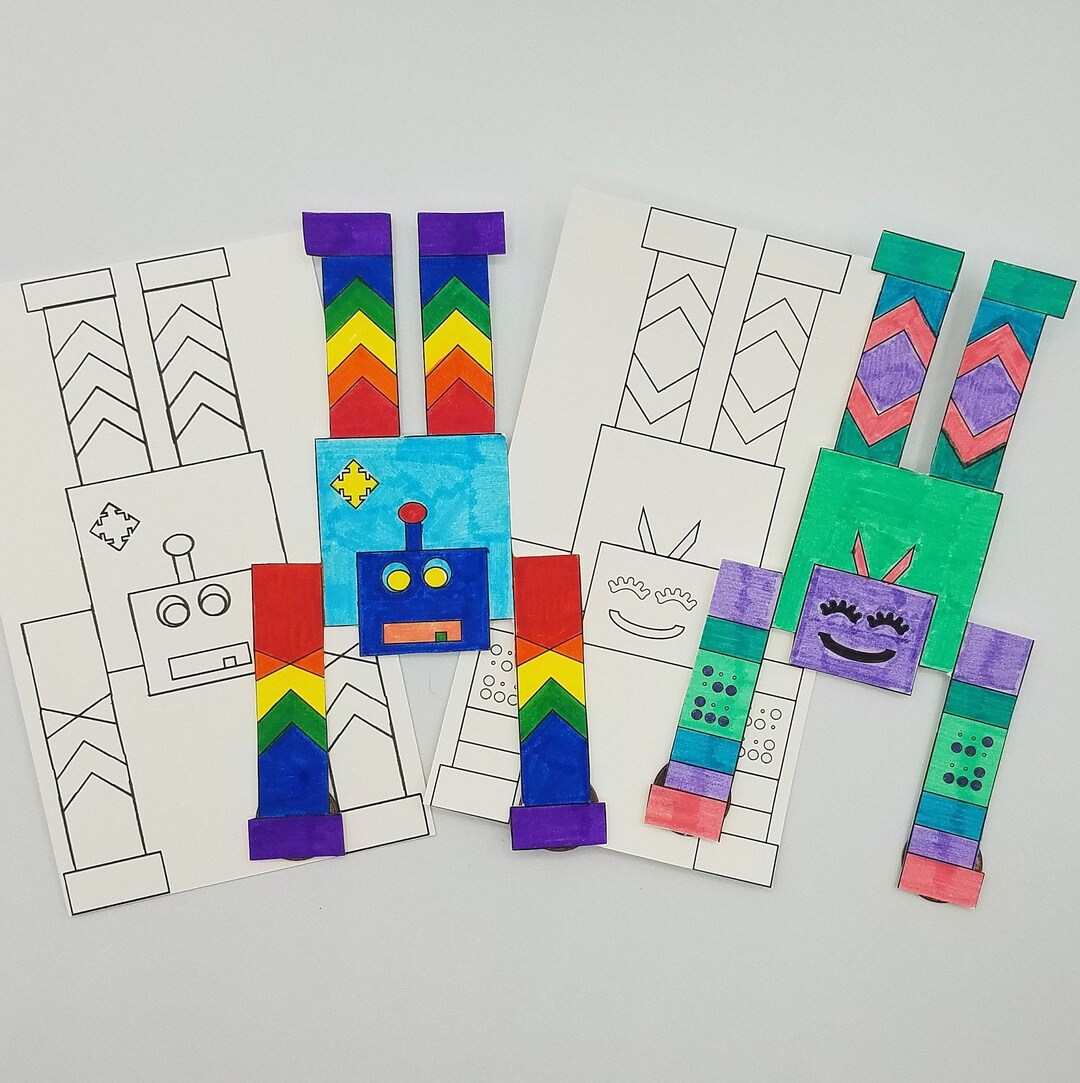 Crafts for Kids, Printable STEM Activity, Balance Robots, Printable ...