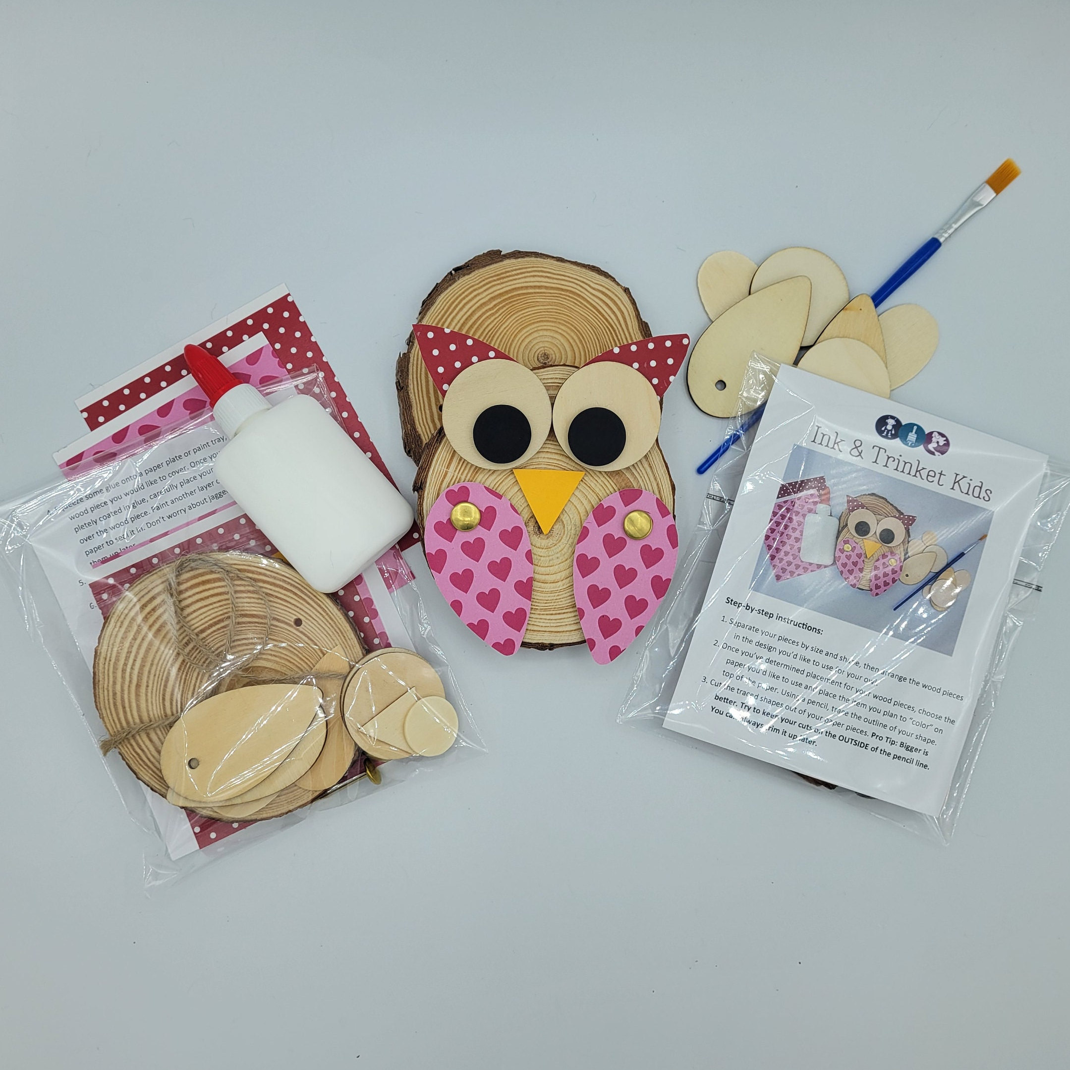 Craft Kit, Valentine's Day Owl Party Favor Kit, DIY Kit, DIY Craft ...