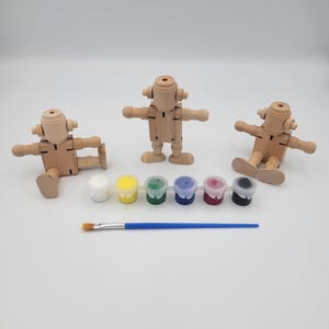 Craft Kit, DIY Robot Party Favor, DIY Kit, DIY Crafts, Wood Toys, Party ...