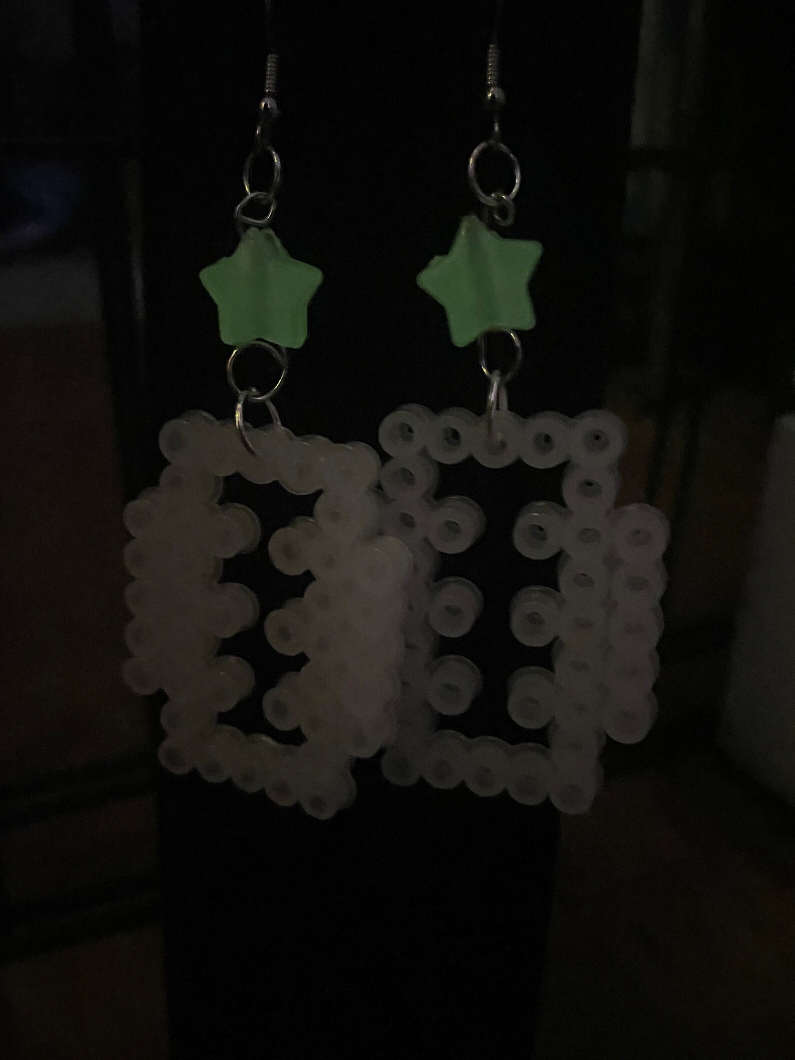 Glow in the Dark Perler Razor Blade Earrings - Etsy