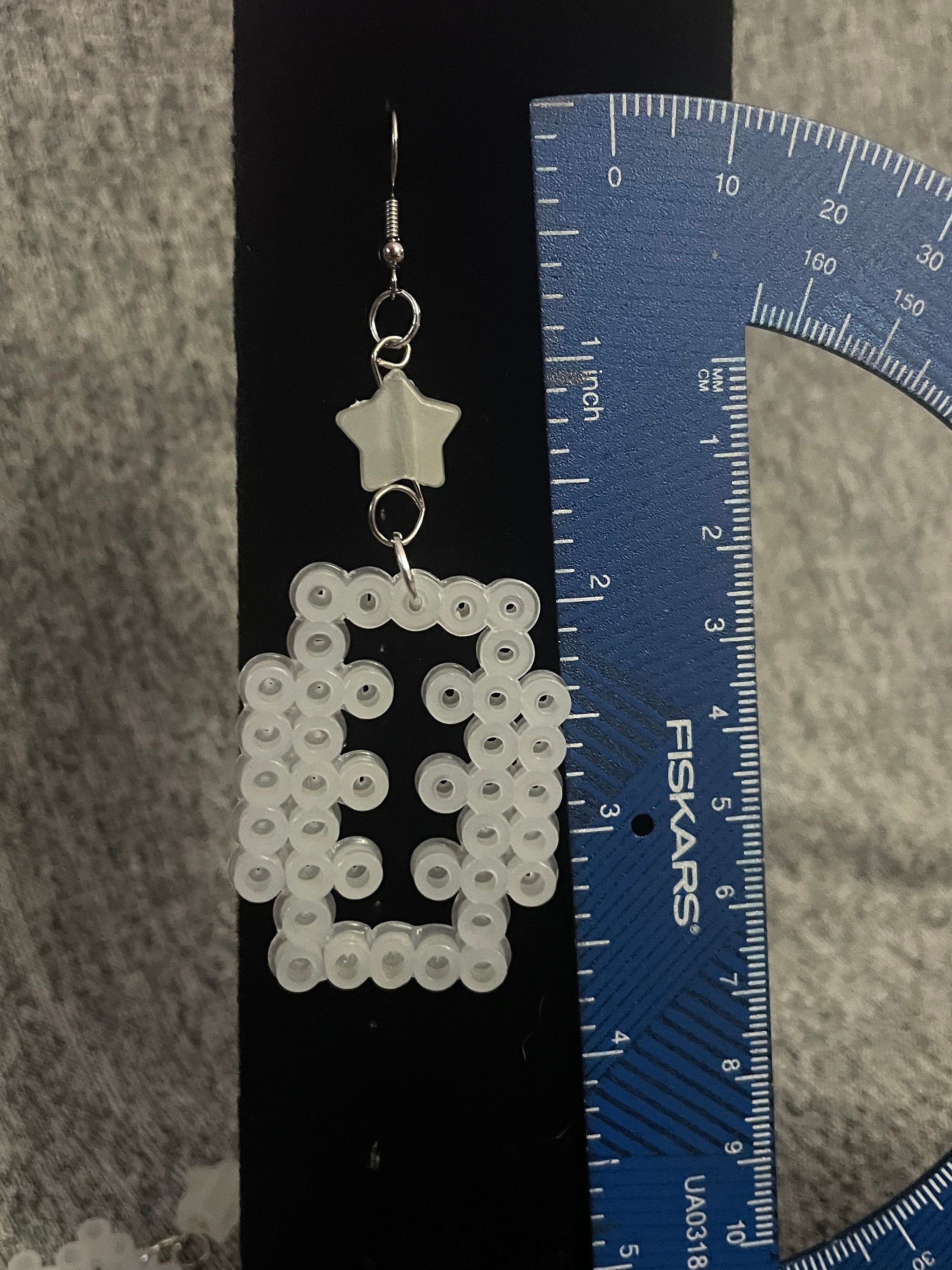 Glow in the Dark Perler Razor Blade Earrings - Etsy