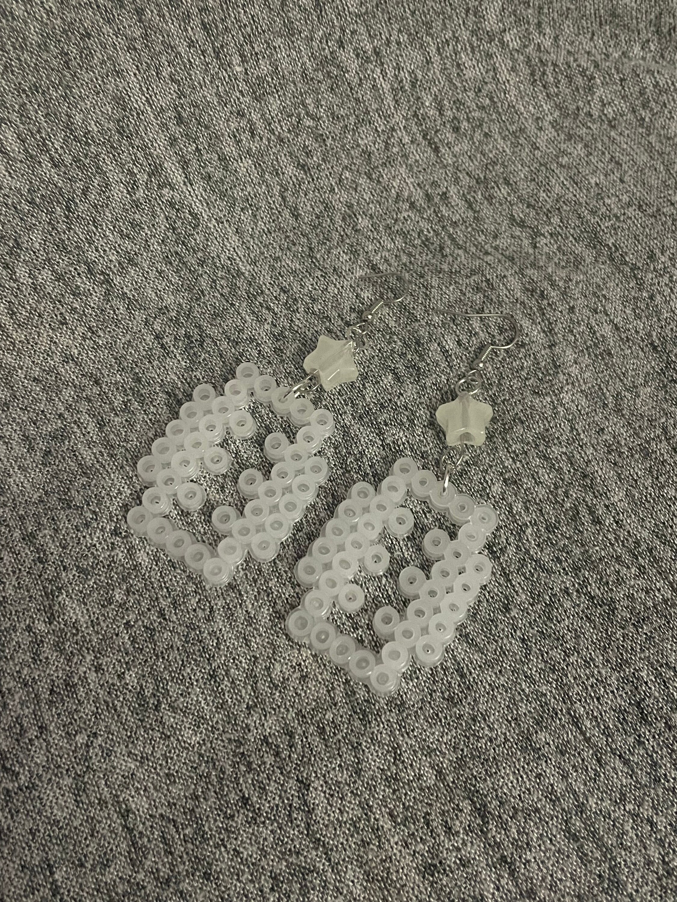 Glow in the Dark Perler Razor Blade Earrings - Etsy