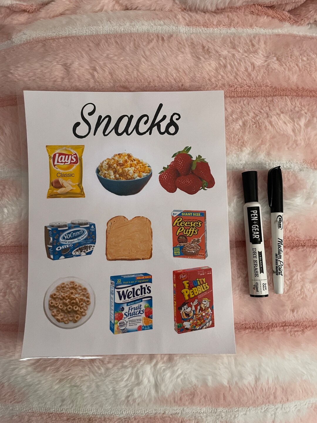 Custom Food and Snack Board for Autism (or Other Needs) - Etsy