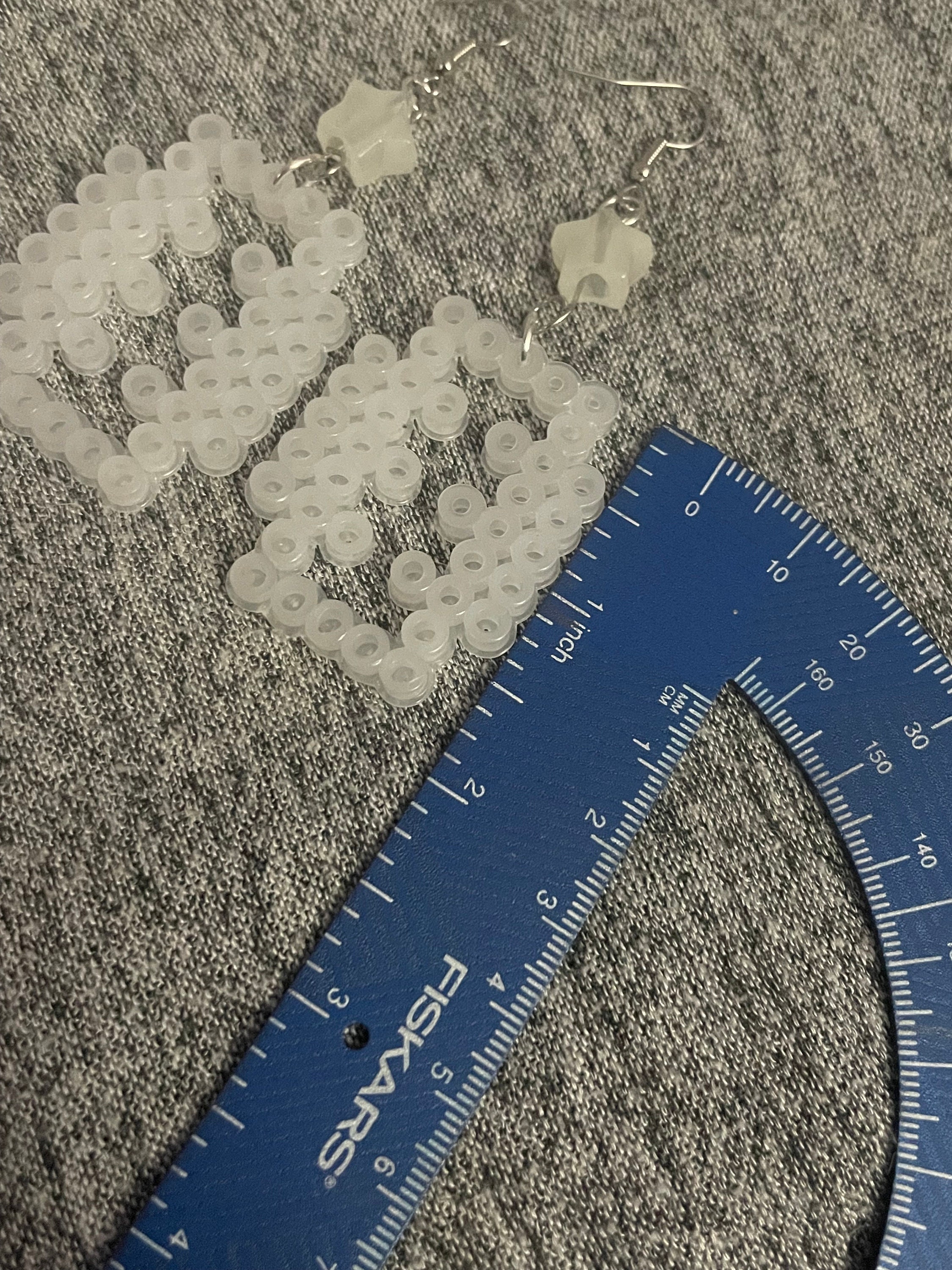 Glow in the Dark Perler Razor Blade Earrings - Etsy