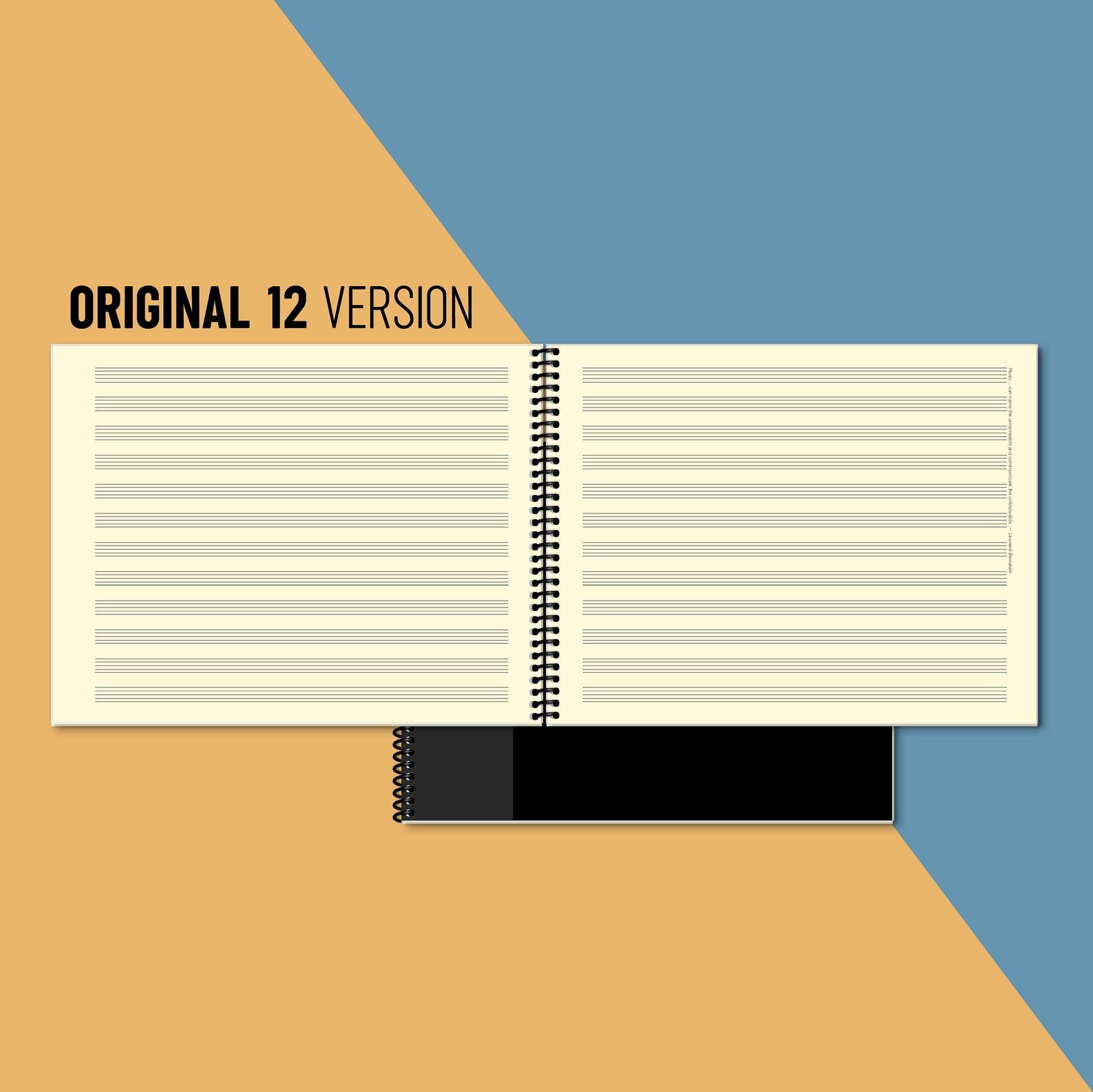 Music Notation Book: Landscape Orientation - Etsy