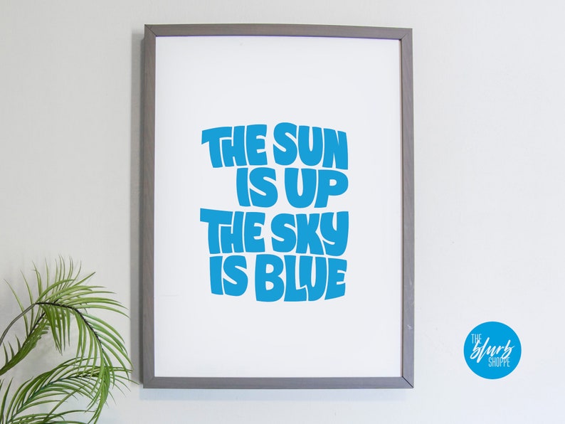 The Sun is up the Sky is Blue | Hand-lettered Beatles Lyrics| Cut and ...