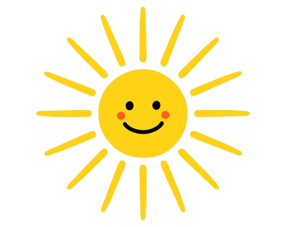 Cute Sun SVG - Etsy