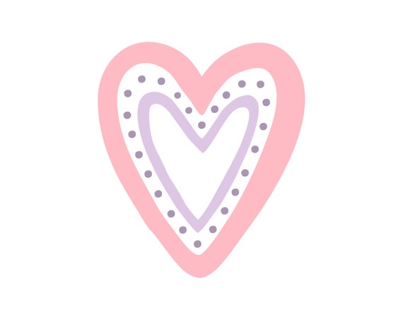 Boho Heart SVG | Etsy