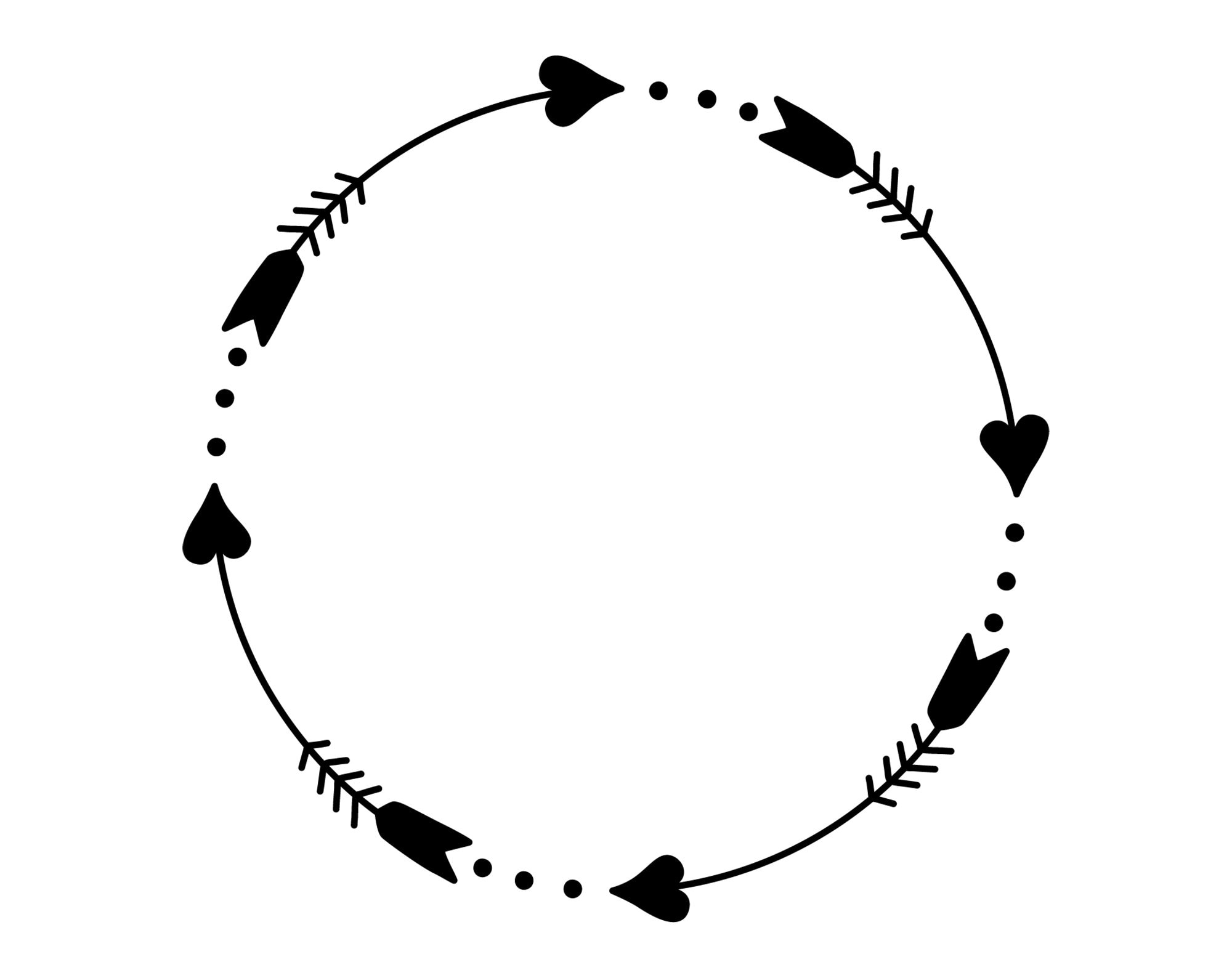 Arrow Circle SVG - Etsy