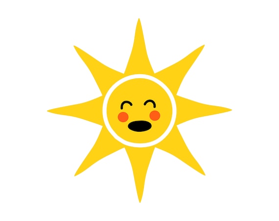 Cute Sun SVG | Etsy
