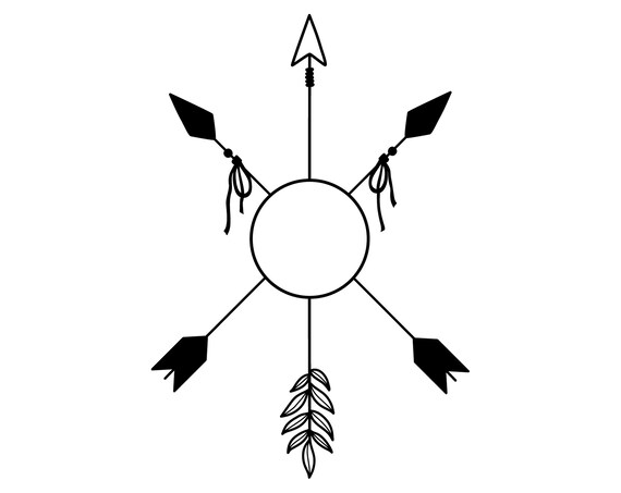 Arrow Circle Monogram SVG - Etsy