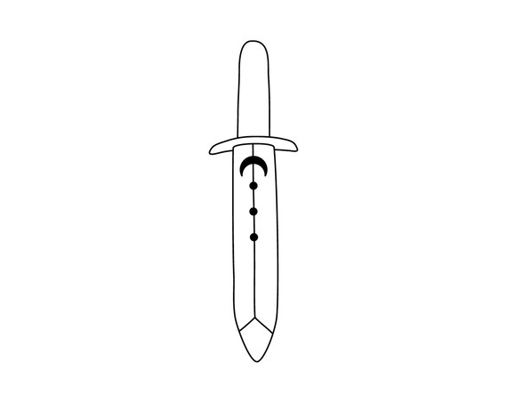 Mystical Wicca Dagger SVG - Etsy