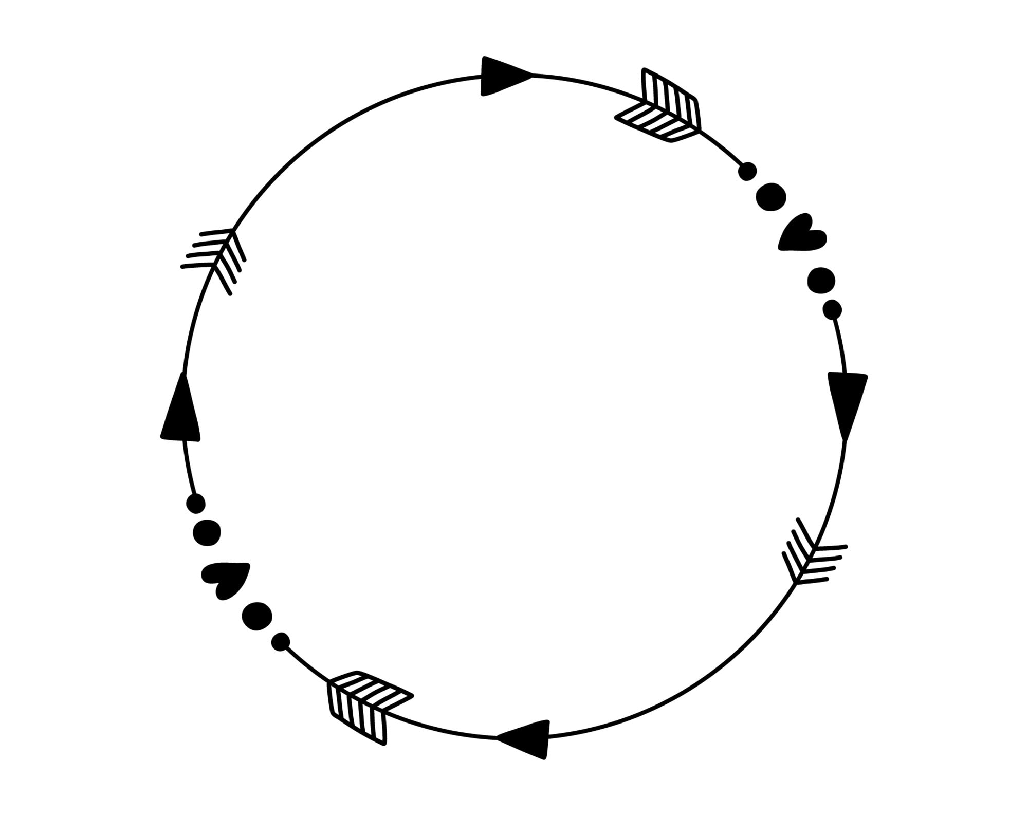 Arrow Circle SVG - Etsy