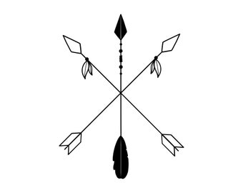 Crossed Arrows SVG | Etsy