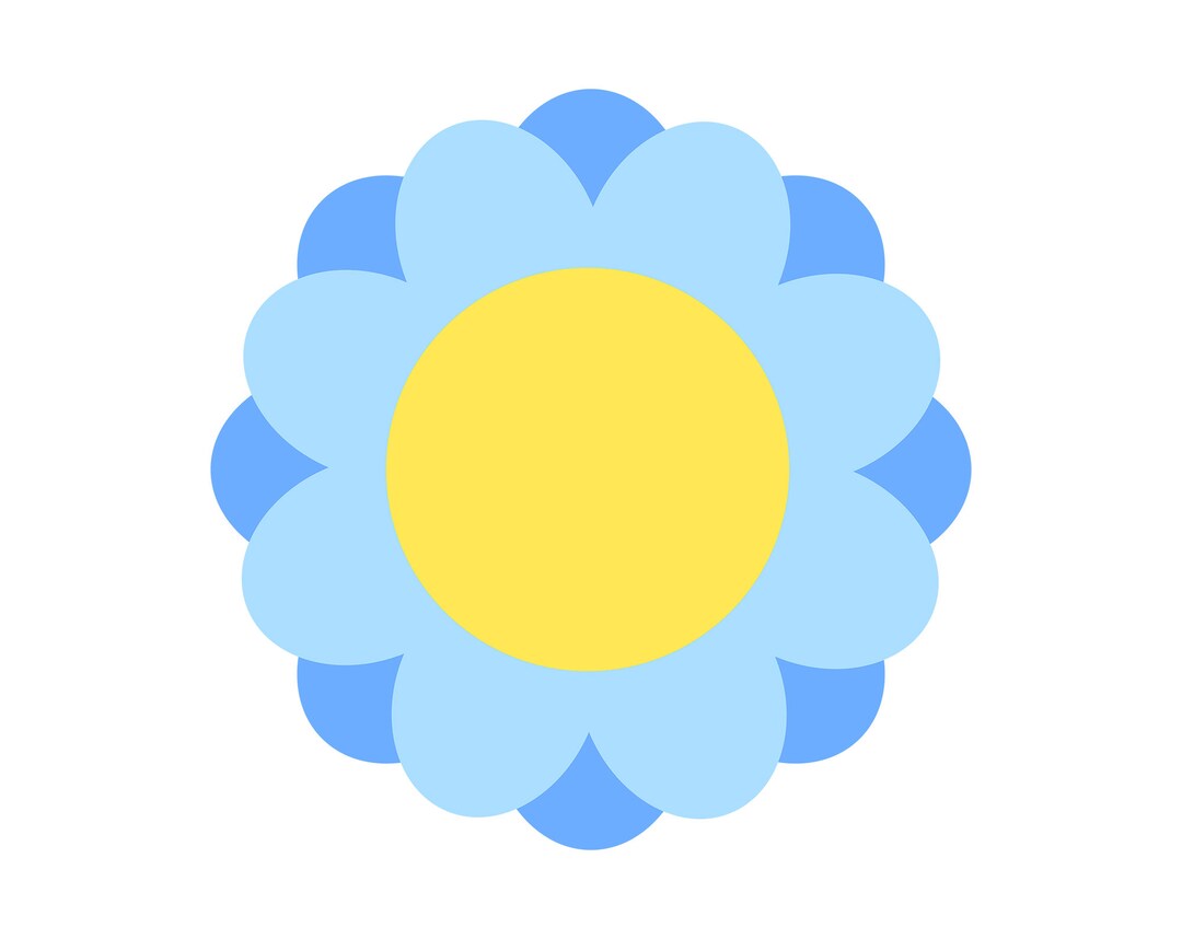 Simple Flower SVG - Etsy