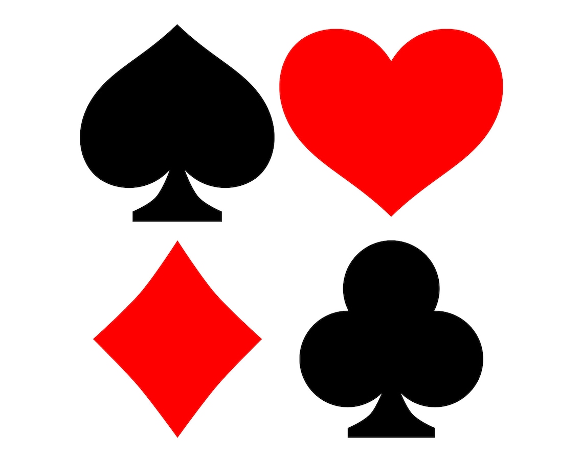 Card Suits SVG - Etsy