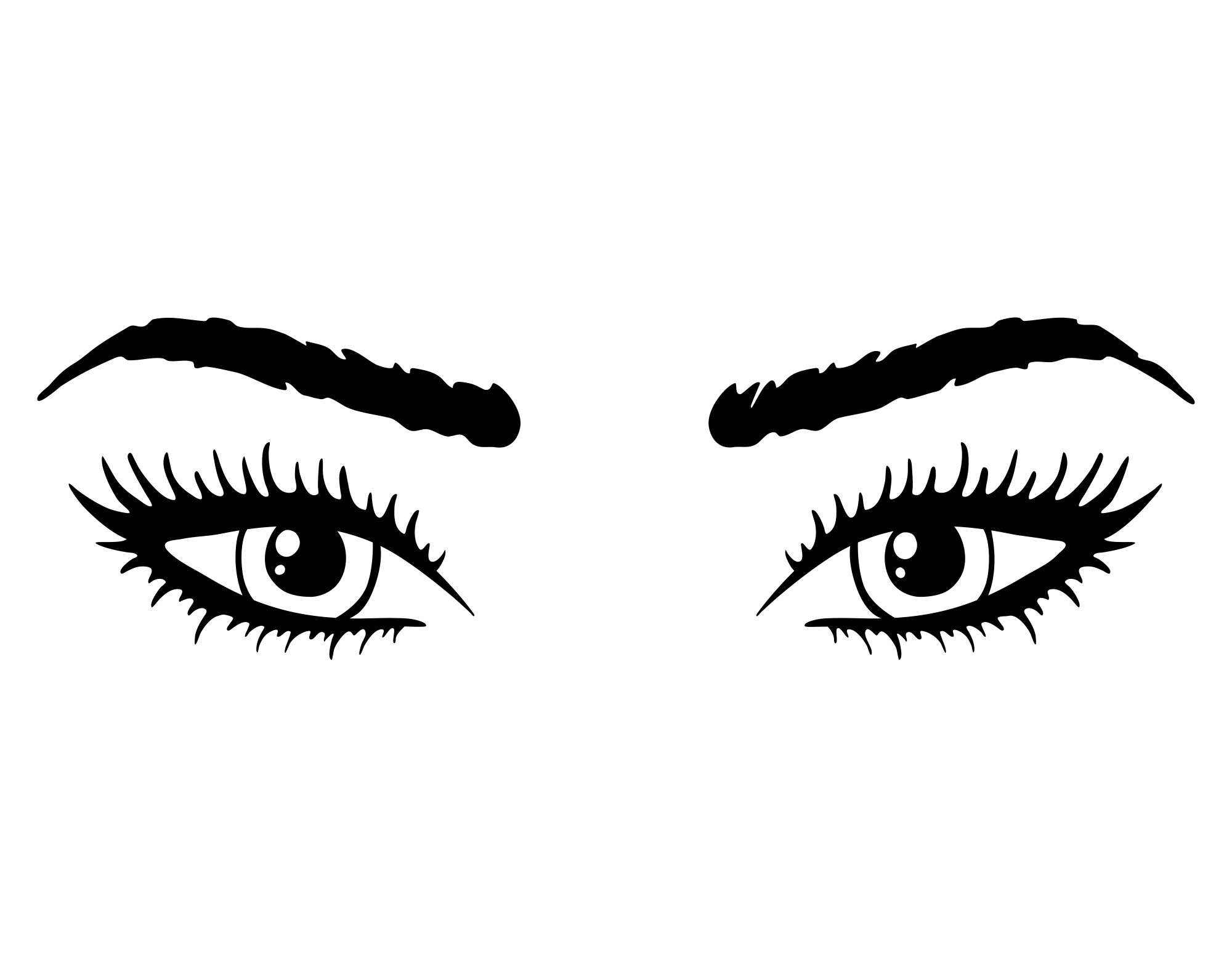 Female Eyes SVG | Etsy