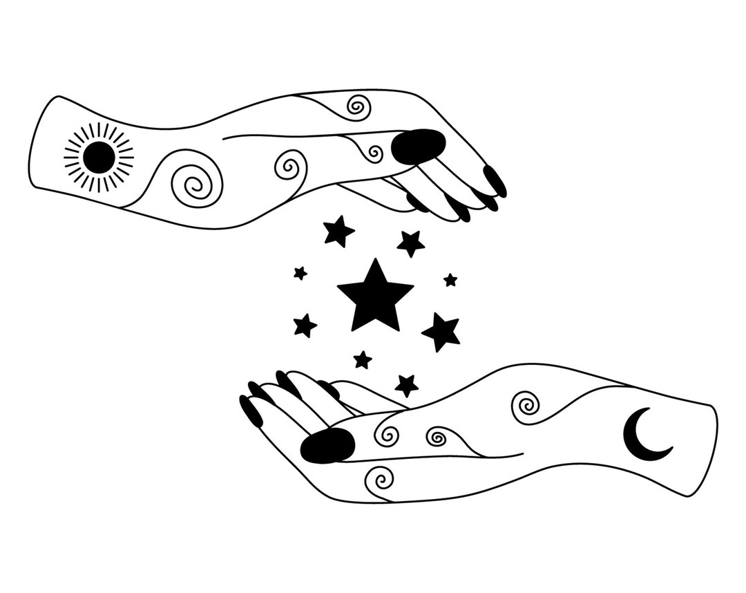 Celestial Hands SVG - Etsy