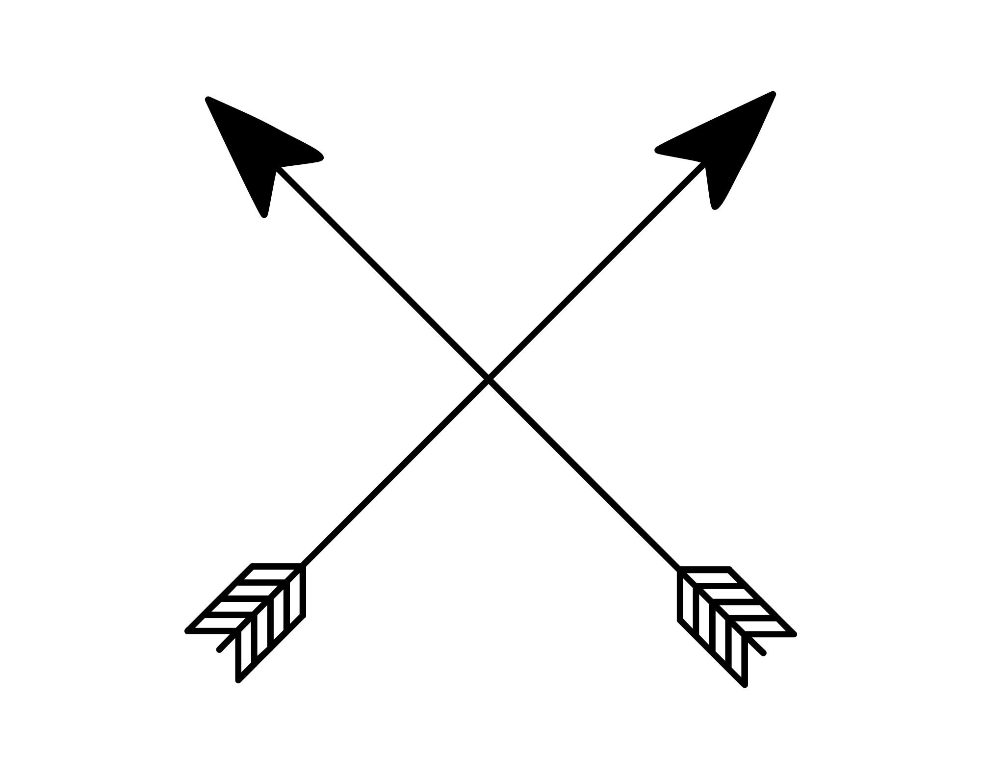 Crossed Arrows SVG | Etsy