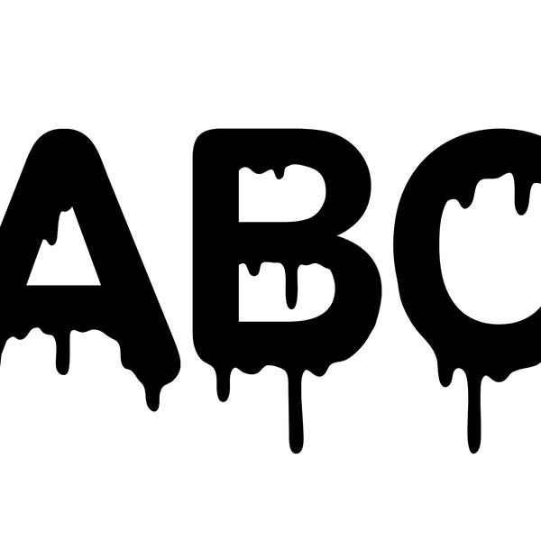 Dripping Ice Font Svg - Etsy