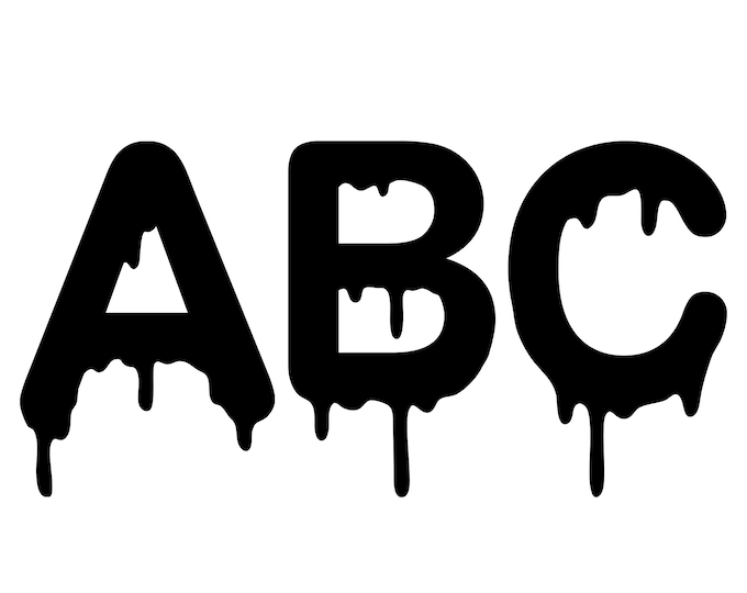 Dripping Alphabet SVG - Etsy