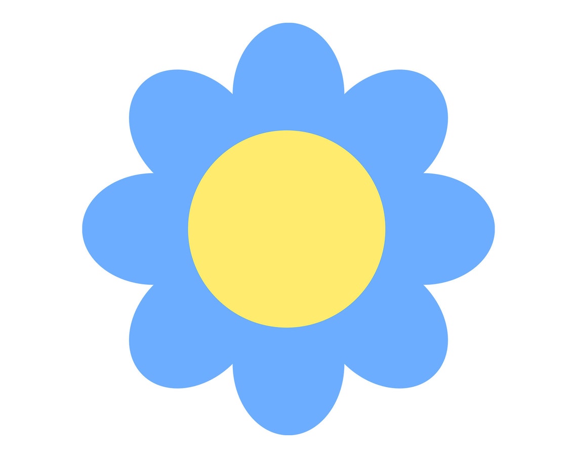 Simple Flower SVG | Etsy