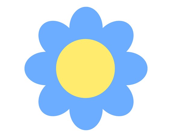 Simple Flower SVG | Etsy