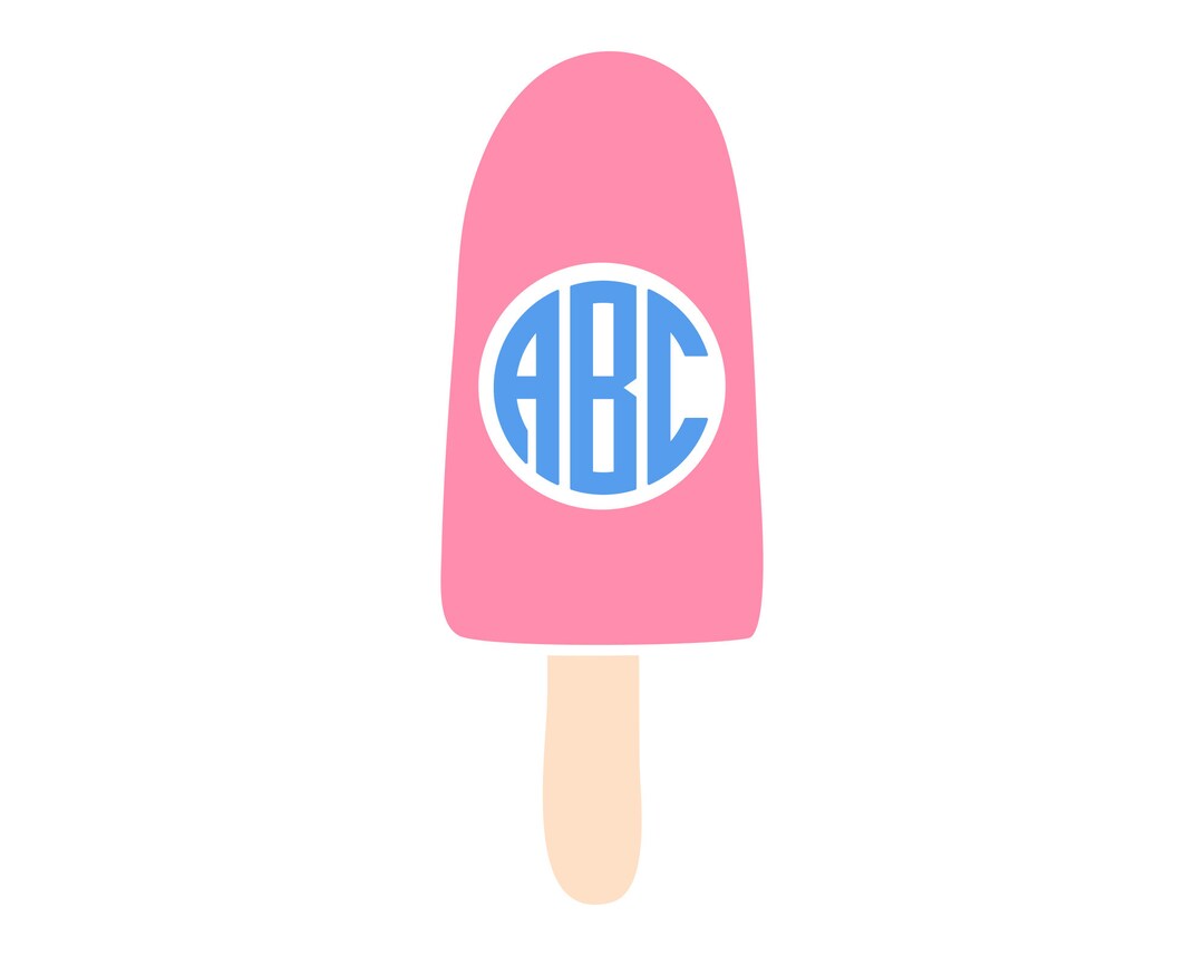 Popsicle Monogram SVG - Etsy