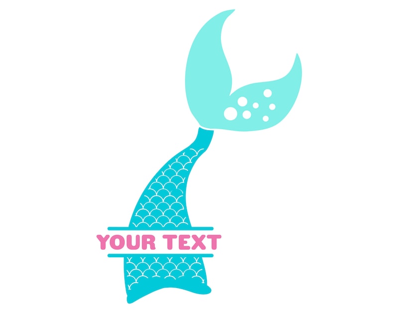 Mermaid Split Monogram SVG - Etsy