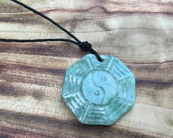 Jade Yin Yang Pendant - Etsy