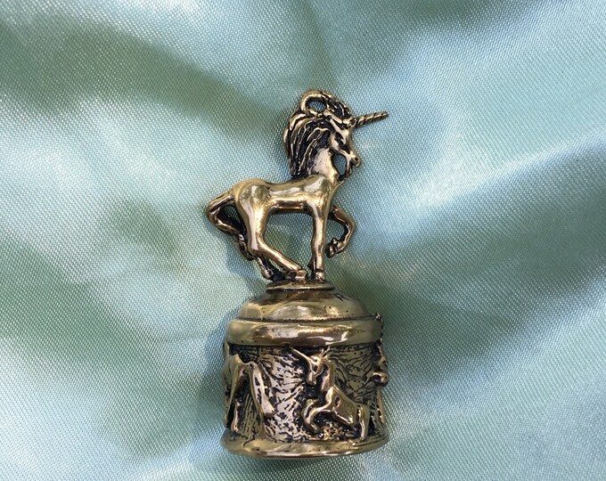 Dan Riccio Miniature Unicorn Bell, Bronze Bell, Bell Pendant ...