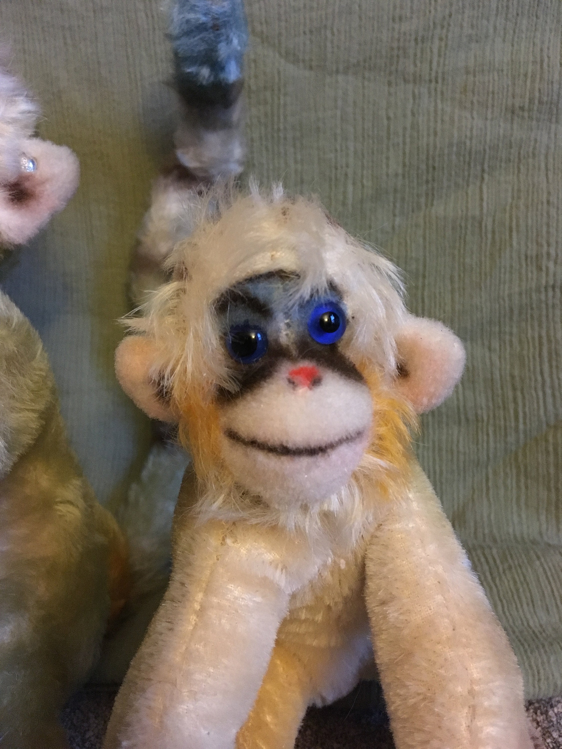 Vintage Steiff Mungo Monkey Pair, Mohair Plush, Mama and Baby, 1960s - Etsy