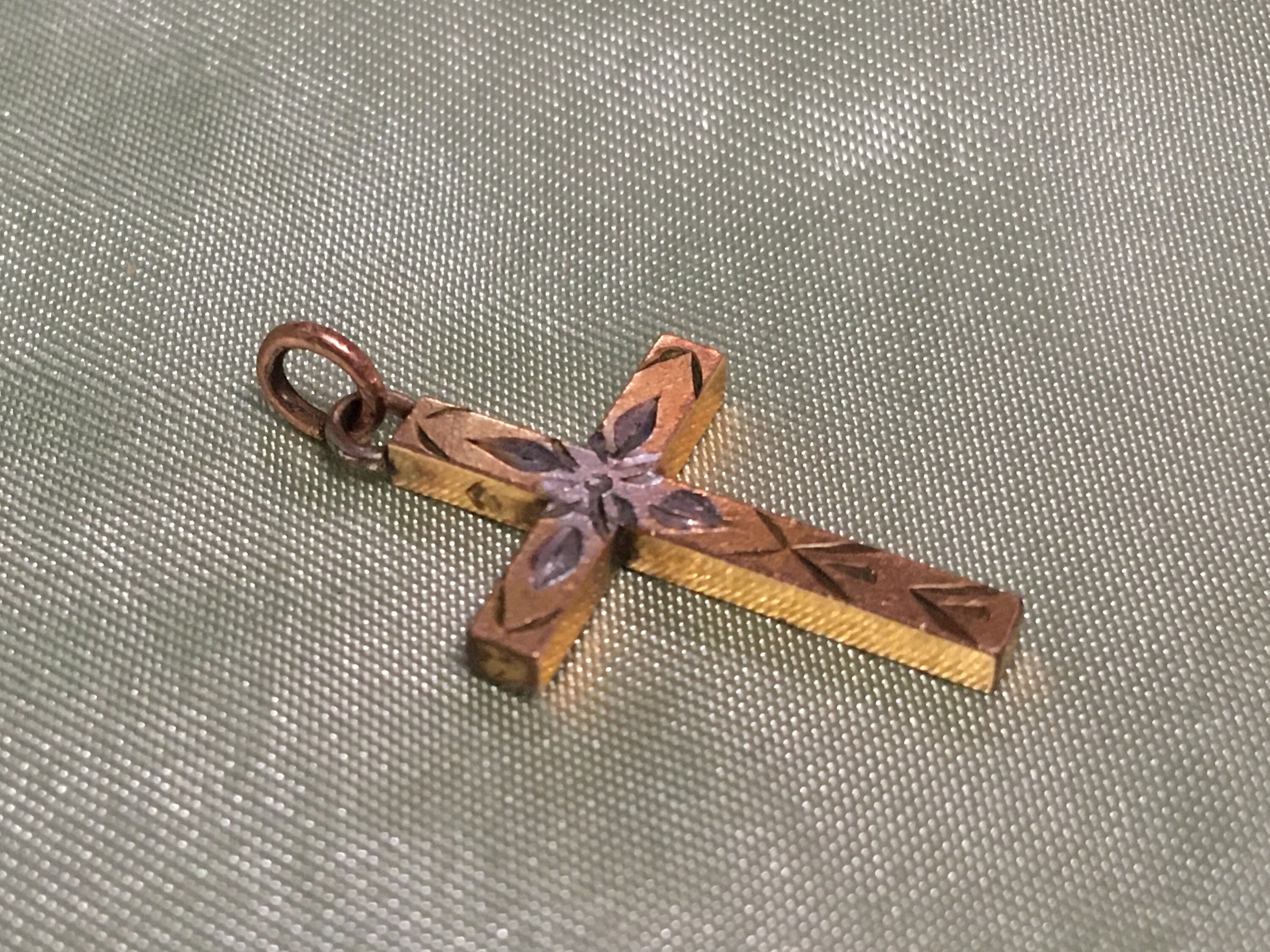 Vintage 12K Gold Filled Etched Crucifix, Gold Plated Cross, 1-20 12k GF ...