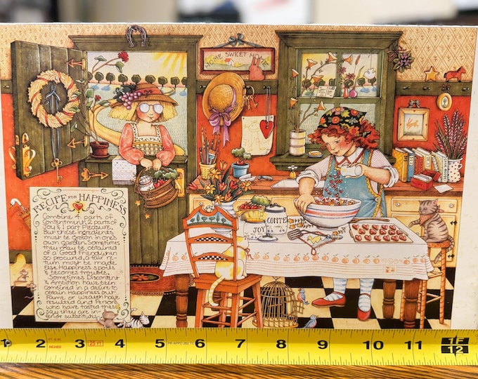 Vintage Mary Engelbreit "recipe for Happiness" Tin: 1987 Kitchen Decor ...
