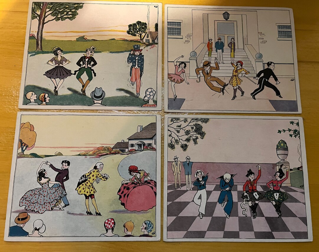 1920s Dance Record Cards Set: Vintage Tap, Jig, Waltz Artwork - Etsy