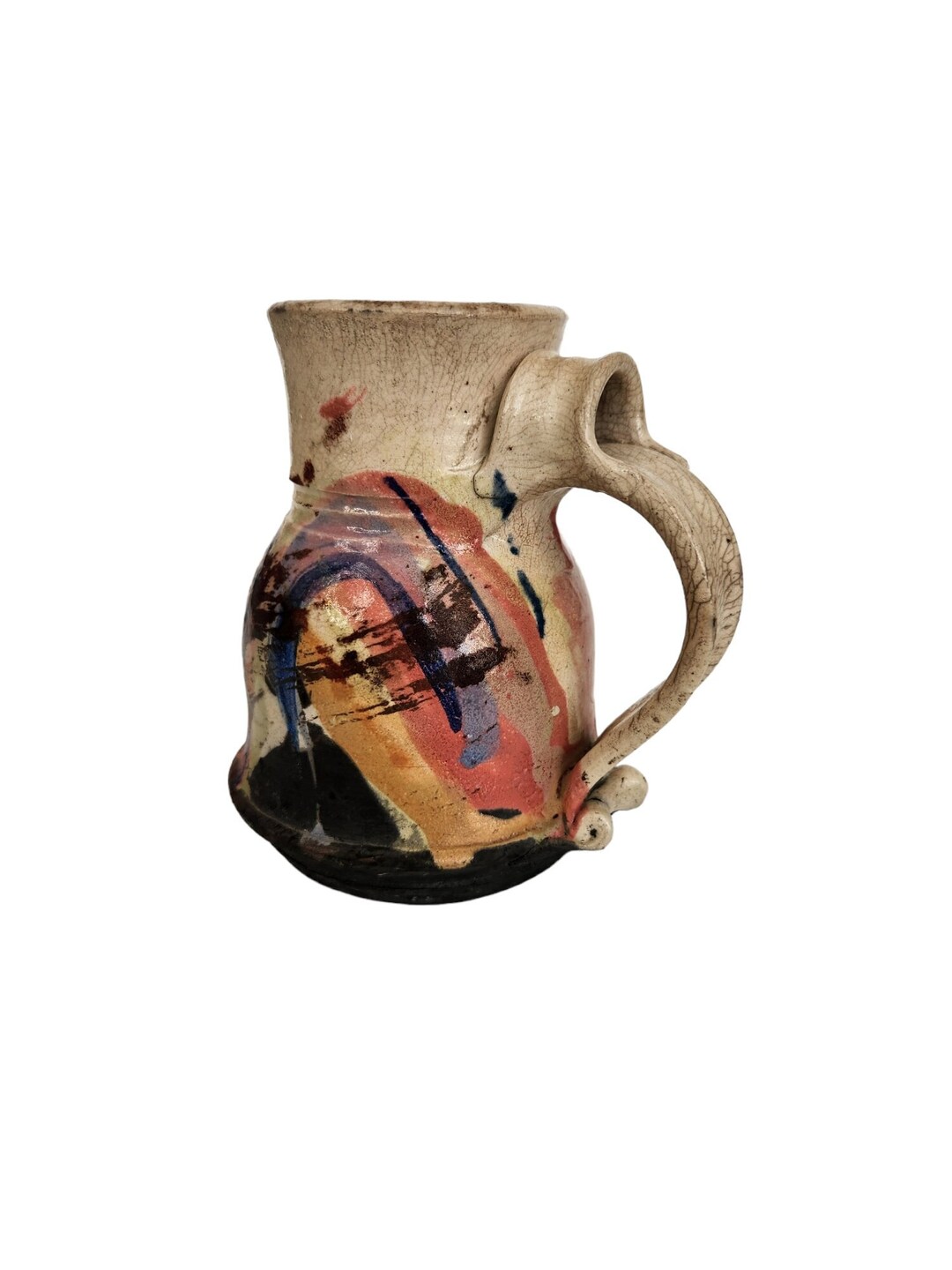 Paint Splatter Mug Artistic Decor Paintbrush Holder Pottery Artsy Knick ...