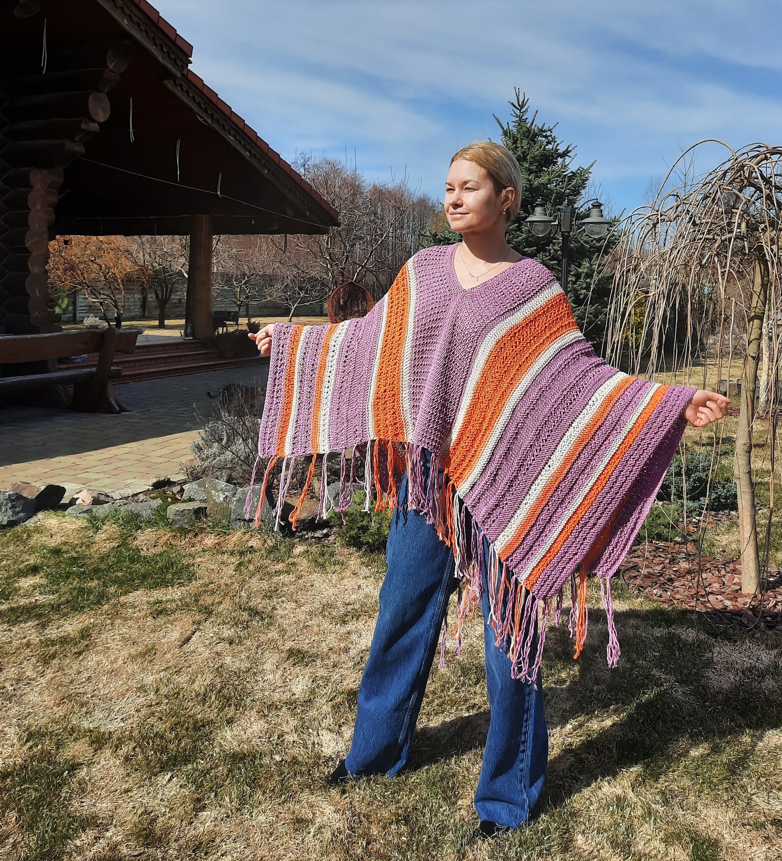 Soft Cuddly Poncho Cotton Poncho Summer Fall Poncho Women - Etsy