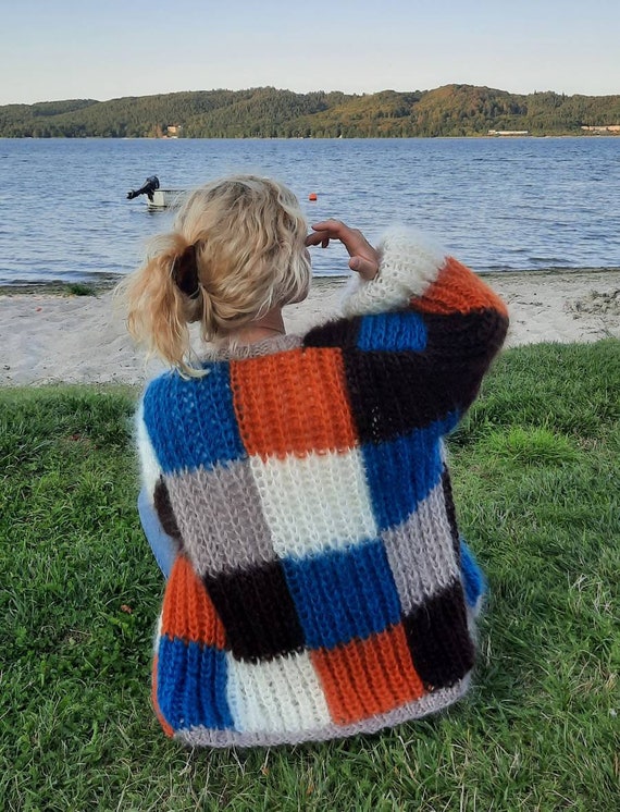 Soft Cozy Warm Mohair Oversized Cardigan Handknitted - Etsy