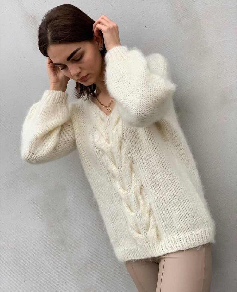 Soft Cozy Oversized Mohair Sweater Mohair Warm Pulover - Etsy