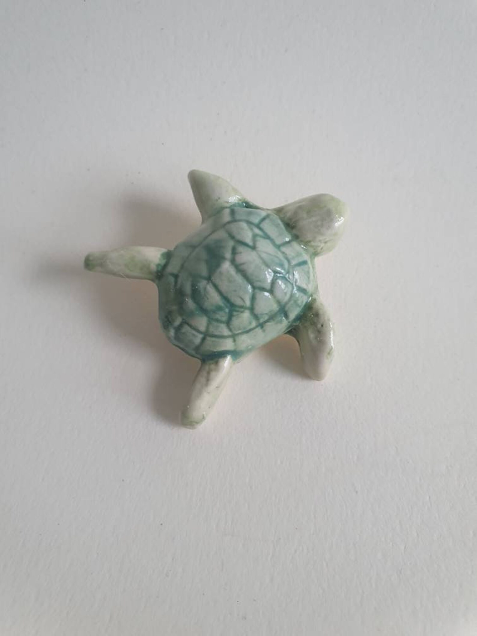 Green Nature Inspired Ceramic Turtle Brooch - Etsy
