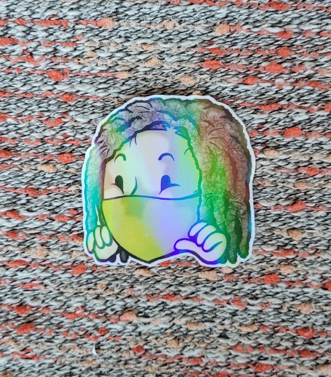O'shade Sneaky Emote Holographic Sticker - Etsy