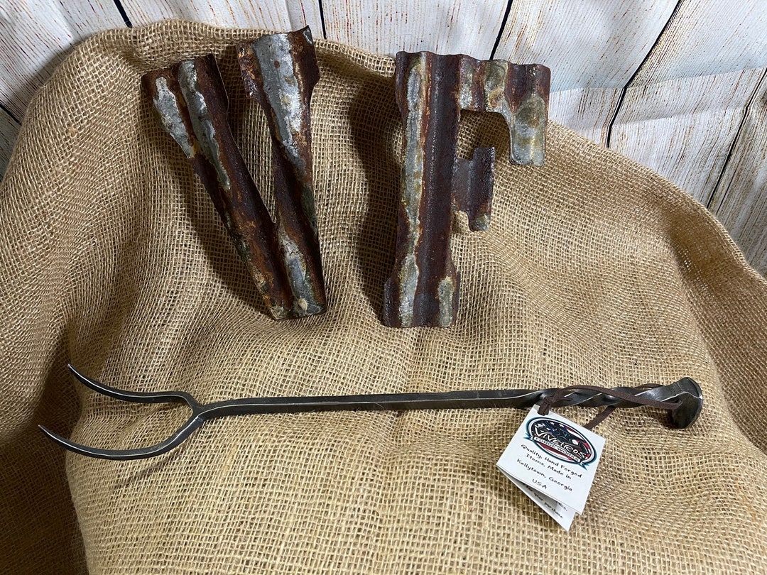 Hand Forged BBQ Fork From Railroad Spike - Etsy