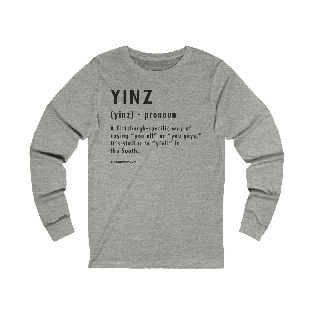 Pittsburghese Definition Series Yinz Long Sleeve Tee - Etsy